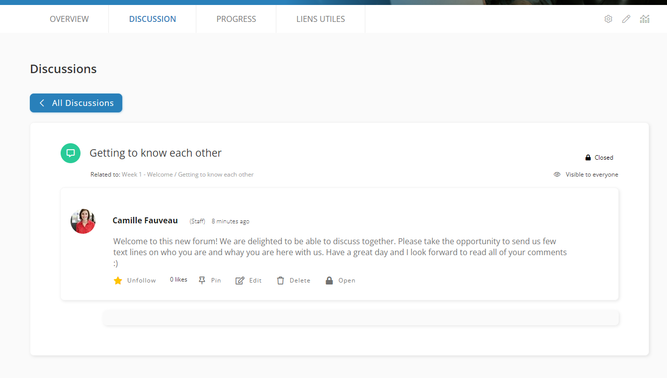 Close a forum | Triboo Customer Success Center