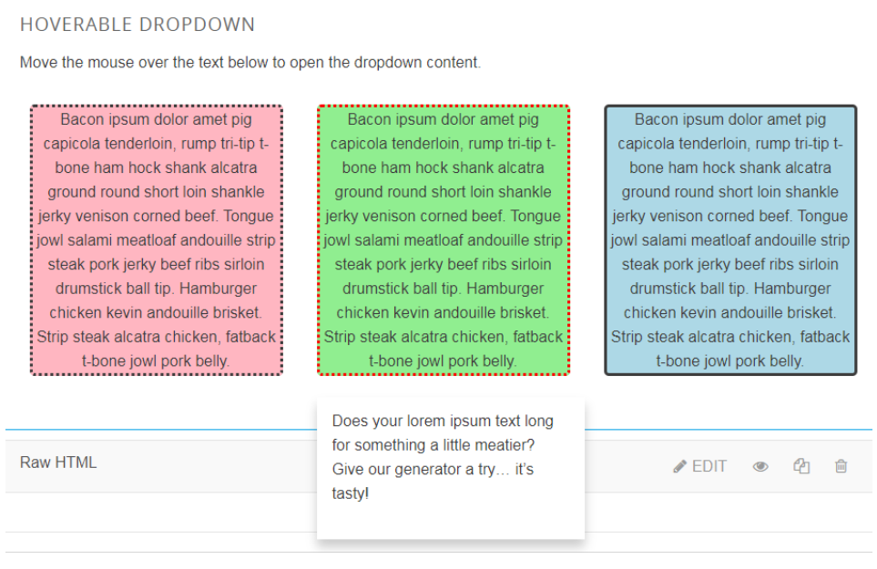 Adding a Hoverable Dropdown | Triboo Customer Success Center