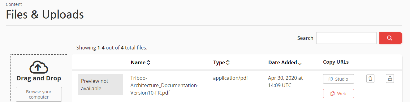 Adding a PDF with the PDF component | Triboo Customer Success Center