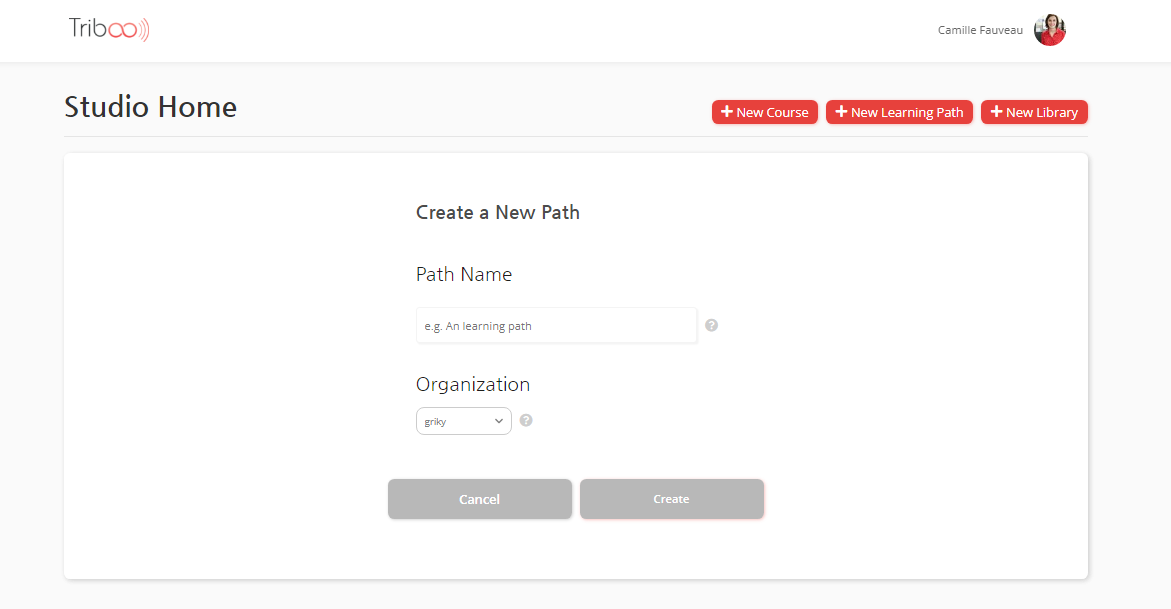 Creating a Learning Path | Triboo Customer Success Center
